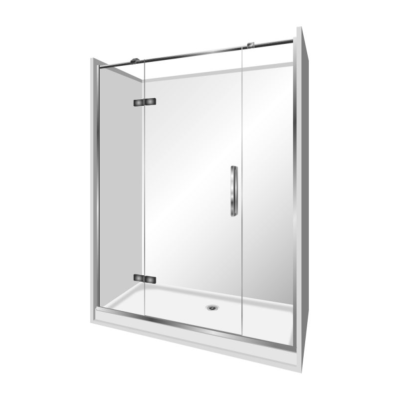 Frameless Pivot Alcove 900 – Symphony Showers