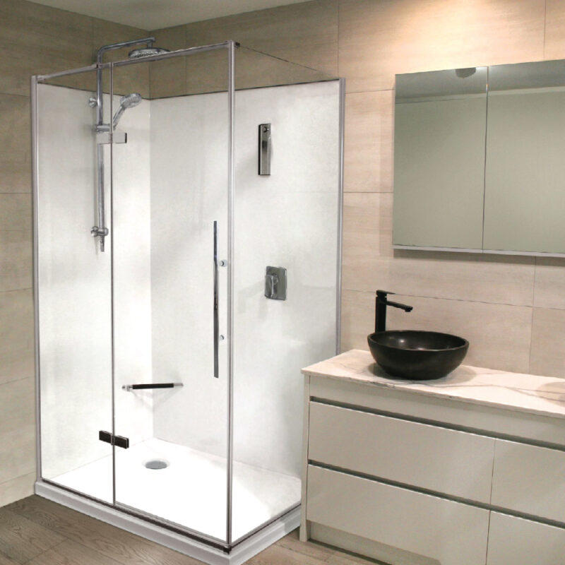 Premier Frameless Pivot Showers – Symphony Showers