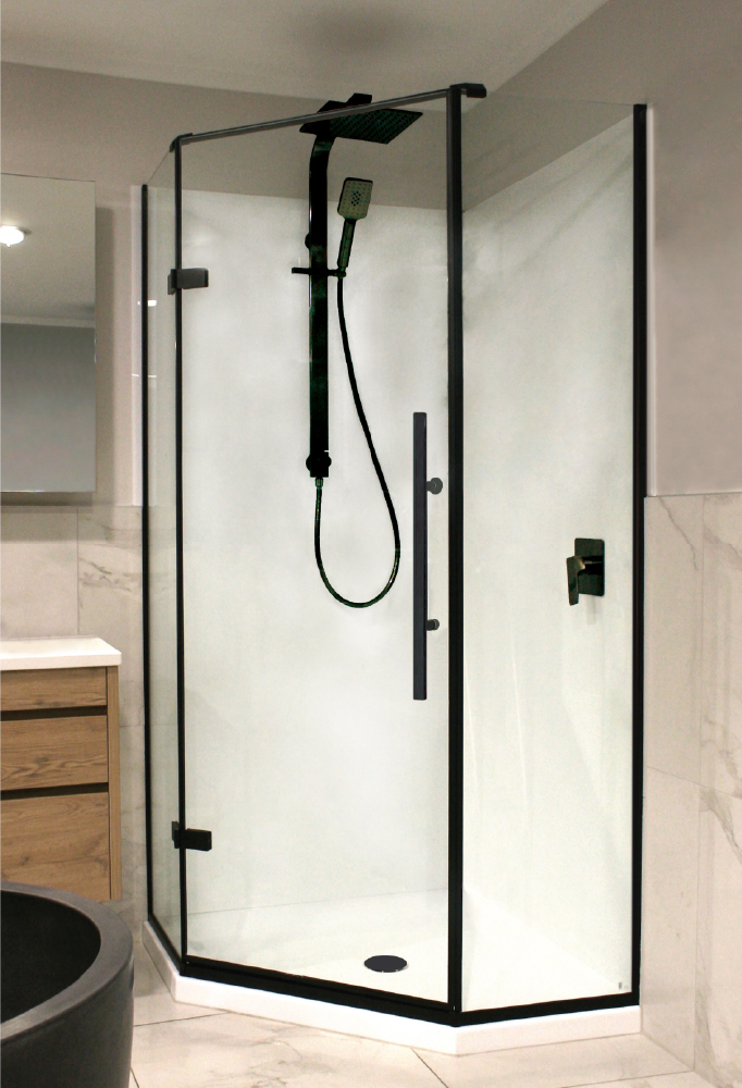 Premier Frameless Pivot Showers – Symphony Showers